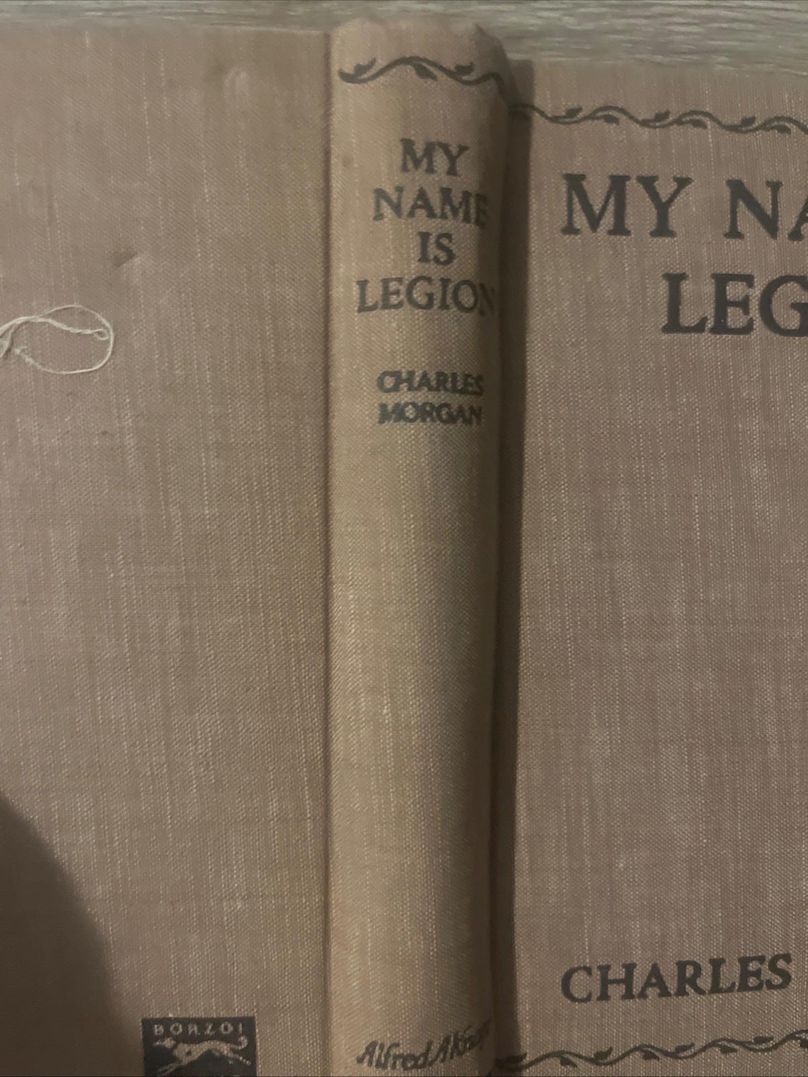 Charles Morgan, My Name is Legion (1st Edition, 2nd Printing, 1932 ...