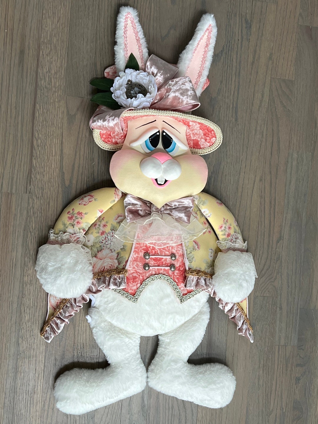 Mad Hatter Bunny Wreath Attachment, Easter Decor, Alice in Wonderland ...