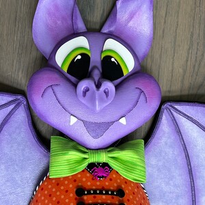 Boomerang the Bat Wreath Attachment, Halloween Decor, Whimsical Bat ...