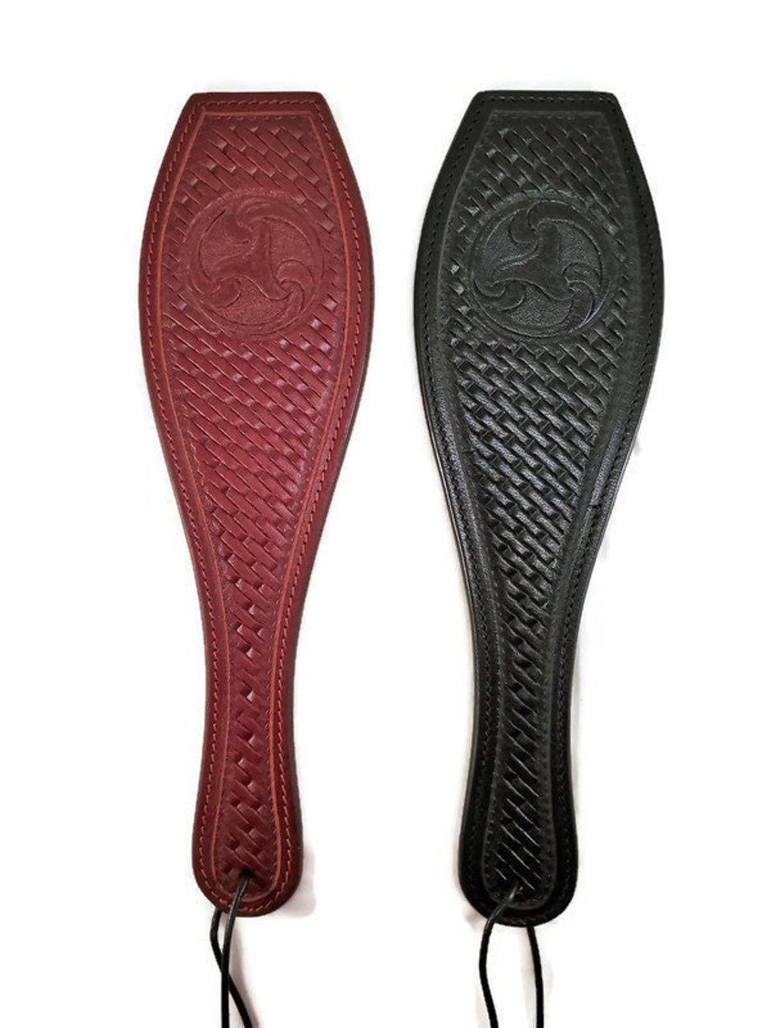 Spanking Paddle Leather BDSM Triskelion Symbol - Etsy Canada