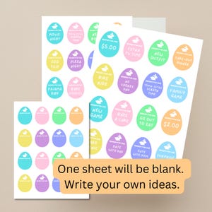 Easter Egg Hunt Reward Token Cards, Easter Reward Coupons, Easter Egg ...