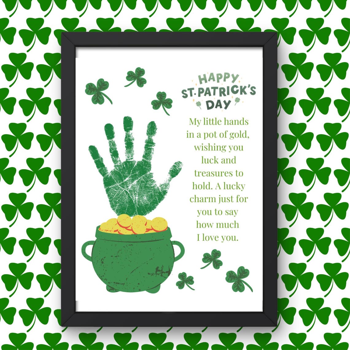 St Patrick's Day Handprint Art, Lucky Hands Pot of Gold Preschool ...
