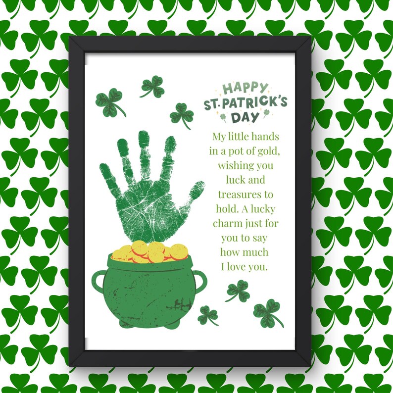 St Patrick's Day Handprint Art, Lucky Hands Pot of Gold Preschool ...