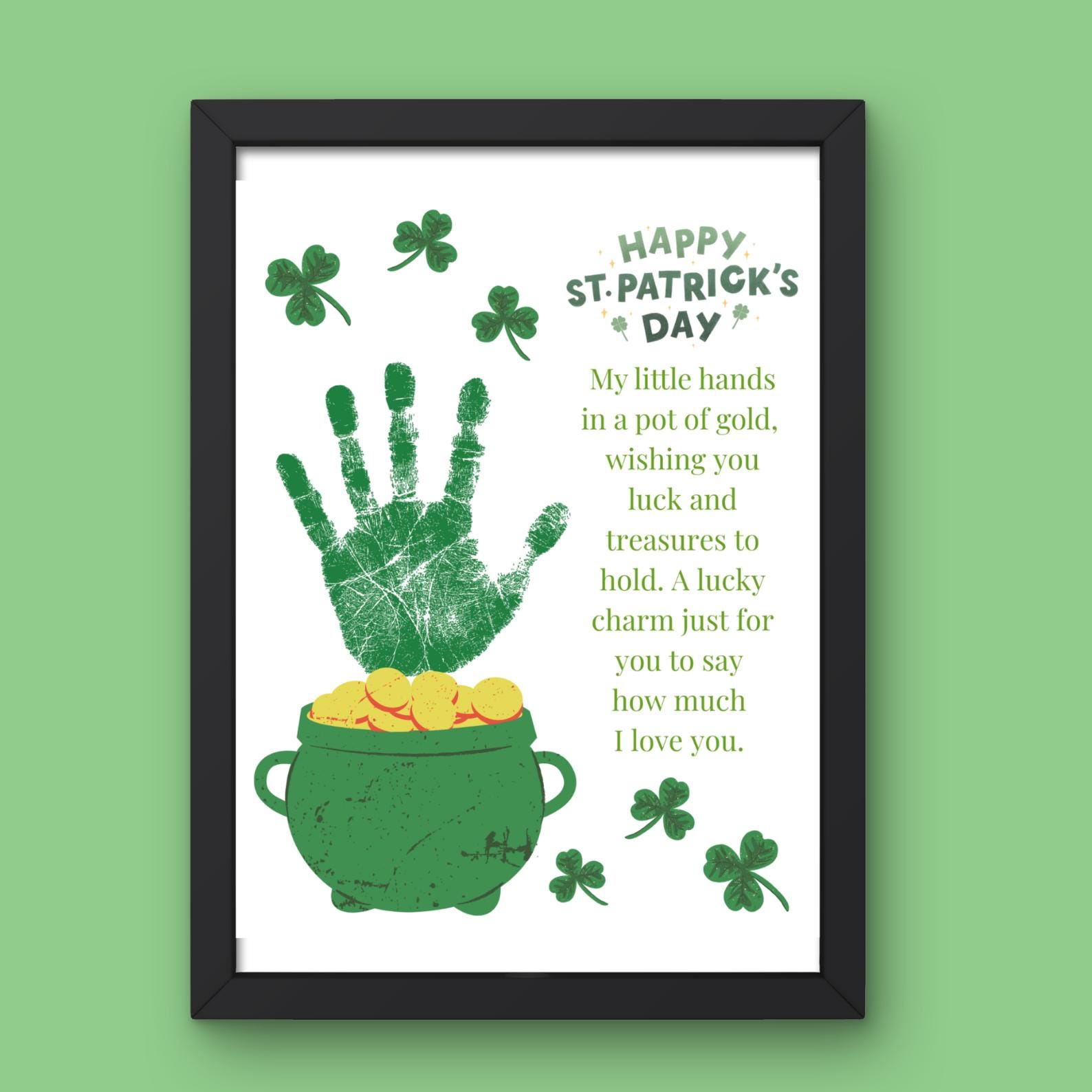 St Patrick's Day Handprint Art, Lucky Hands Pot of Gold Preschool ...