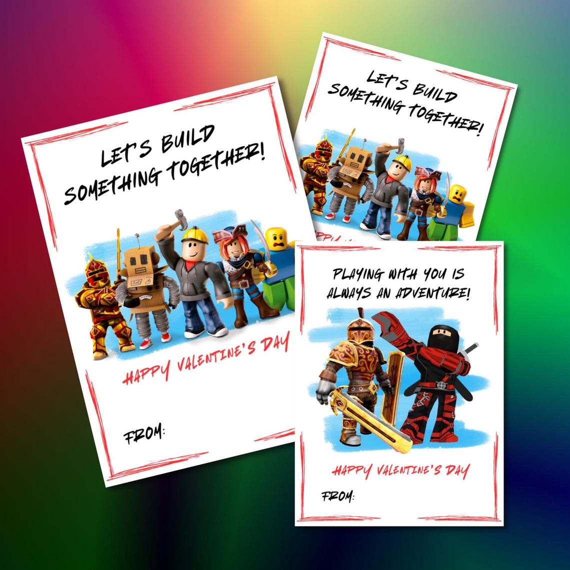 Gamer Valentine Roblox Printable Cards: Instant Download - Etsy