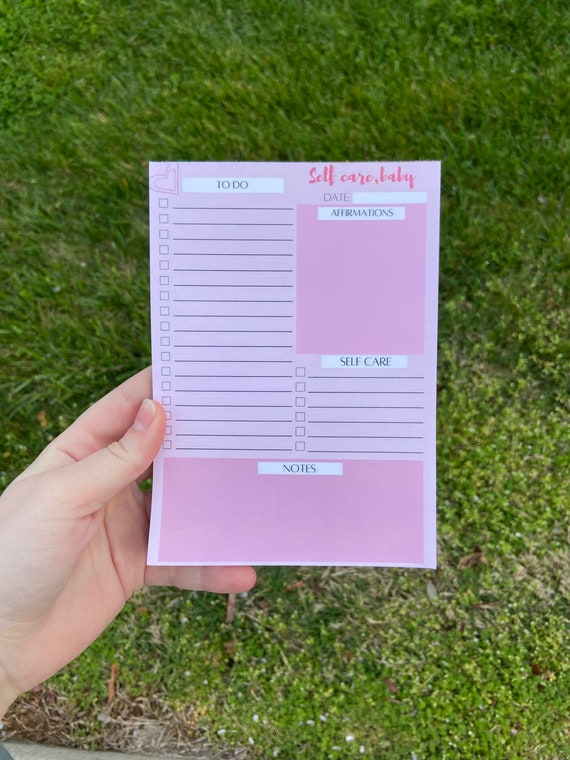Self Care Notepad - Etsy