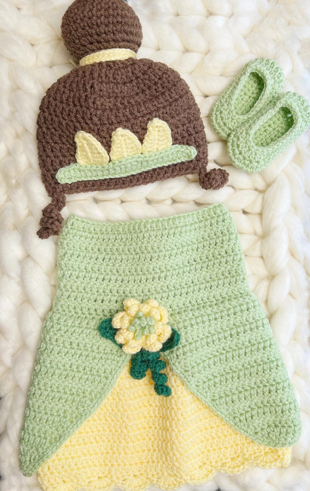 Bayou Princess Costume Set: Green Lily Pad Dress, Hat & Slippers - Etsy