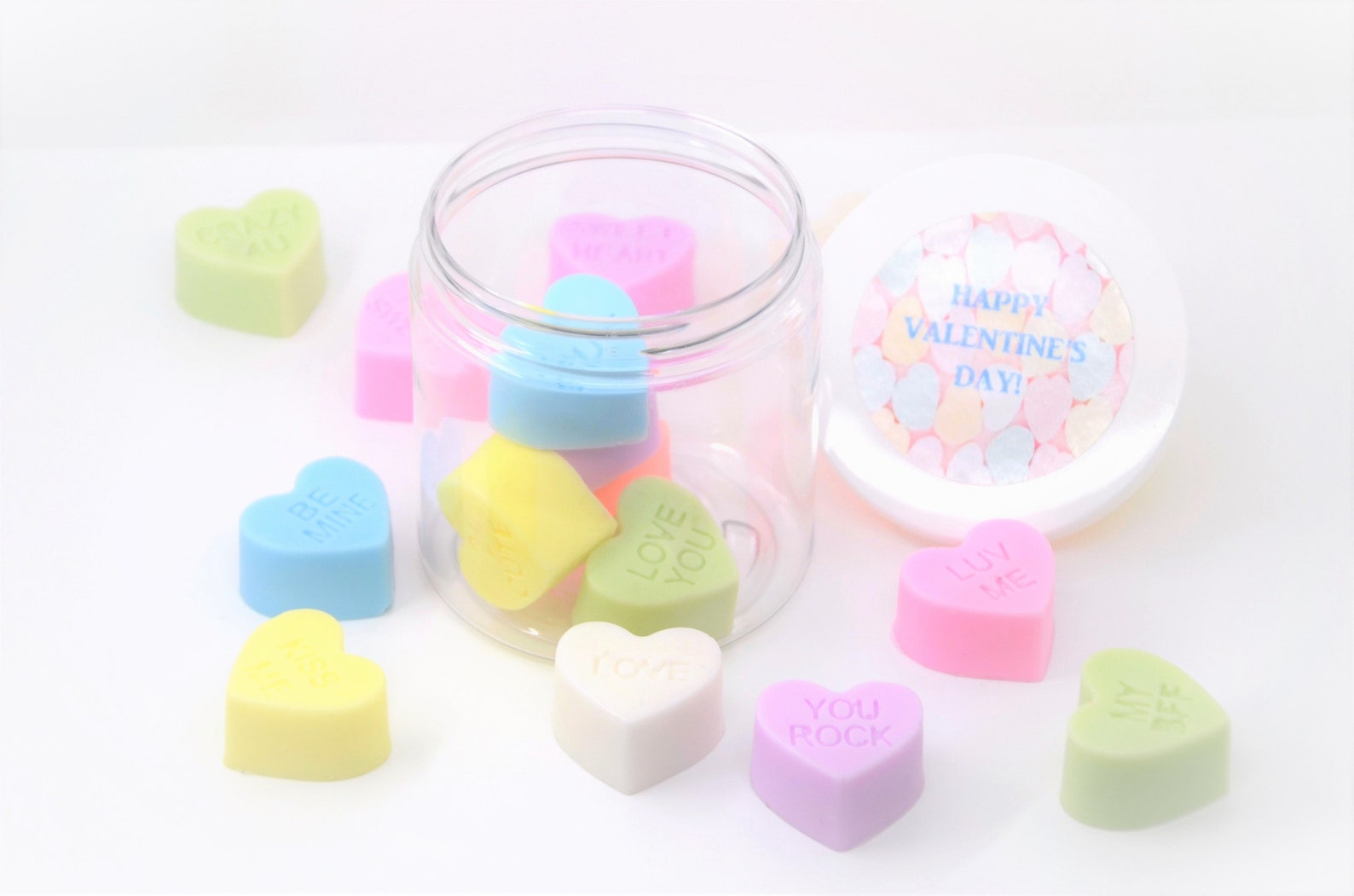 Mini Conversation Hearts Soaps, Conversation Heart Favors, Conversation ...