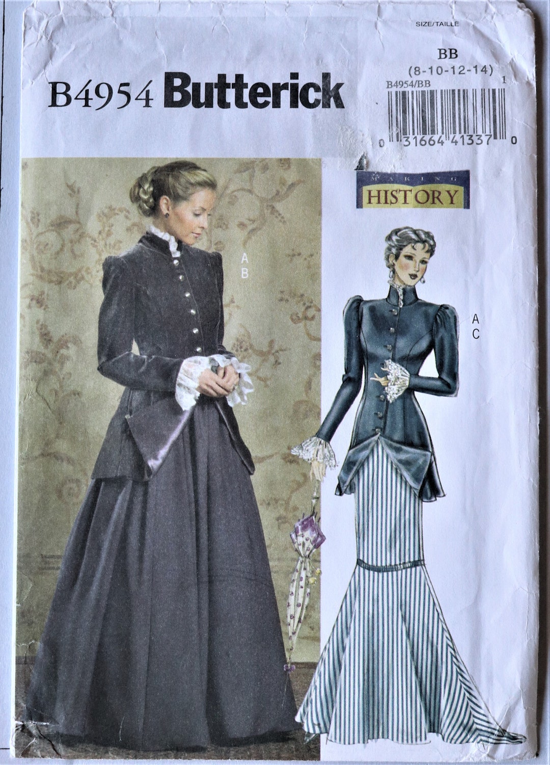 Butterick 4954. Victorian Jacket and Skirt Pattern. Edwardian Walking ...