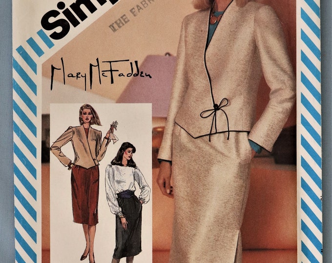 Simplicity 6039. Women's Jacket, Skirt and Blouse Pattern. Vintage 1981 ...