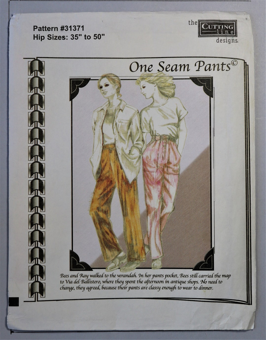 The Cutting Line One Seam Pants 31371 Pattern. Misses One Seam Pants ...
