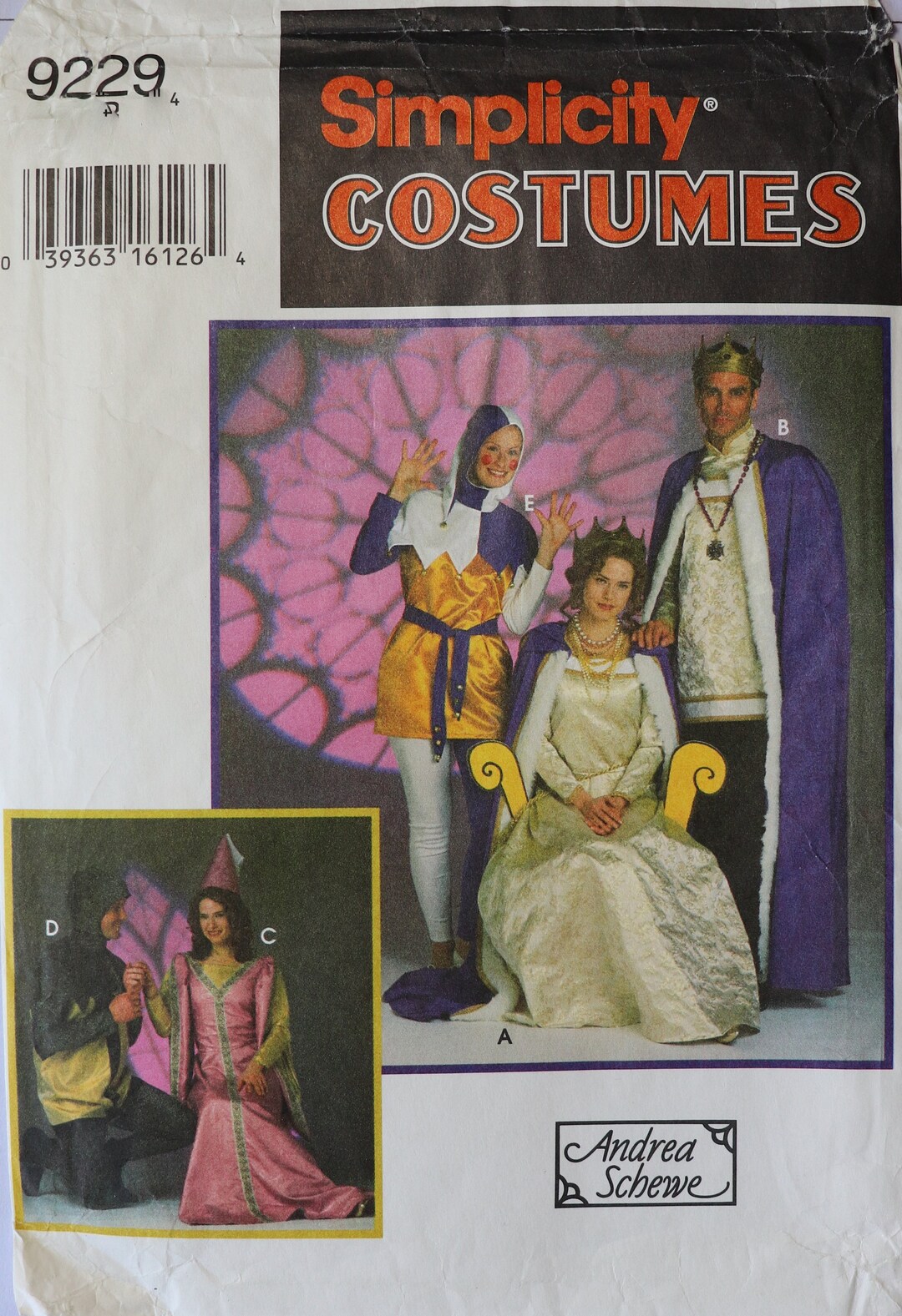 Simplicity 9229. Medieval Costumes Pattern. Men and Women Medieval King ...