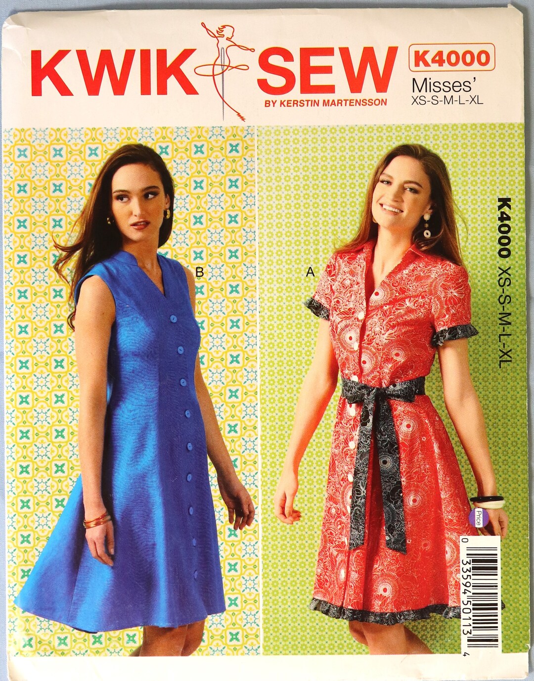 Kwik Sew 4000. Misses Shirt Dress Pattern. Fit Flare Princess Seam ...