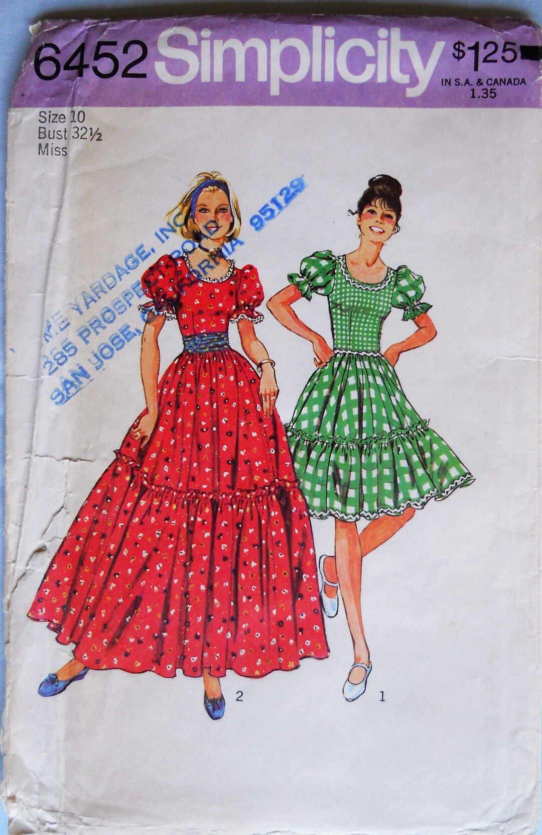 Simplicity 6452. Pioneer Dress, Prairie Dress, Square Dancing Dress ...