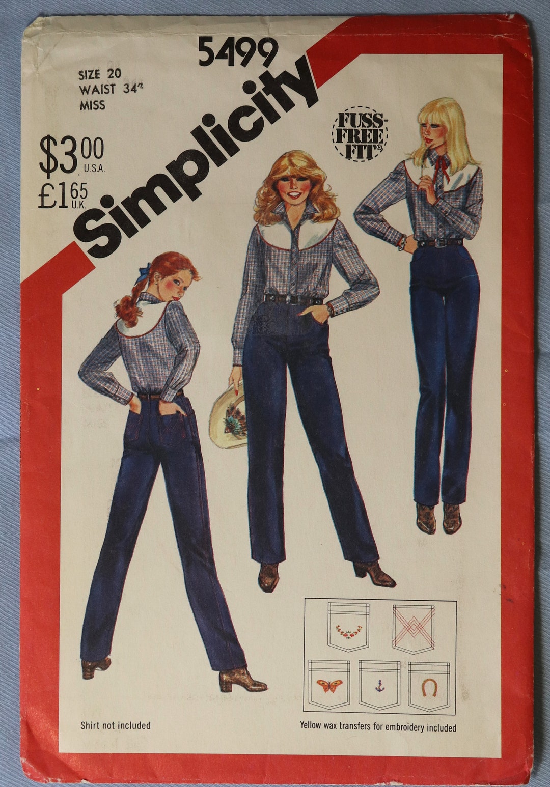 Simplicity 5499. Misses Pants Pattern. Vintage 1982 Women's Straight ...