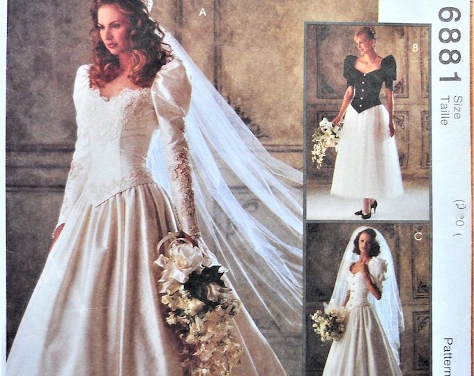 Mccall's 9685. Bridal Gown Pattern. off Shoulder Formal Bridal Gown ...
