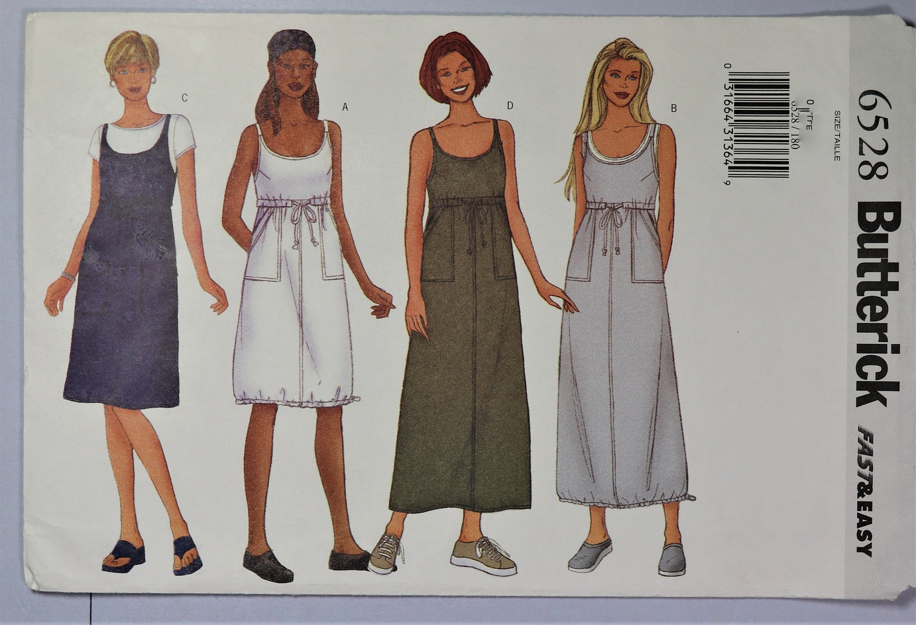 Craft Supplies & Tools Drawstring hem dress pattern Loose fit A line ...