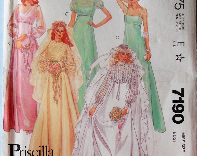 Mccall's 2038. Bridal Gown Pattern. Princess Bridal Gown With Keyhole ...