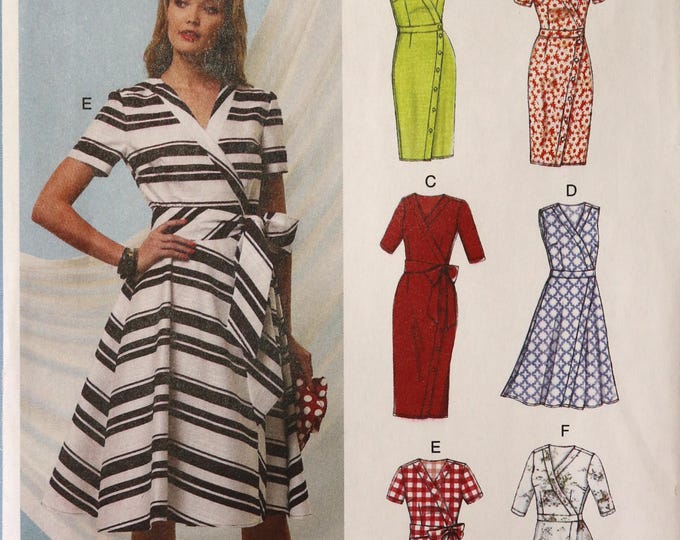 Vogue 9313. Women's Wrap Dress Pattern. Fitted Wrap Dress Pattern. Fit ...