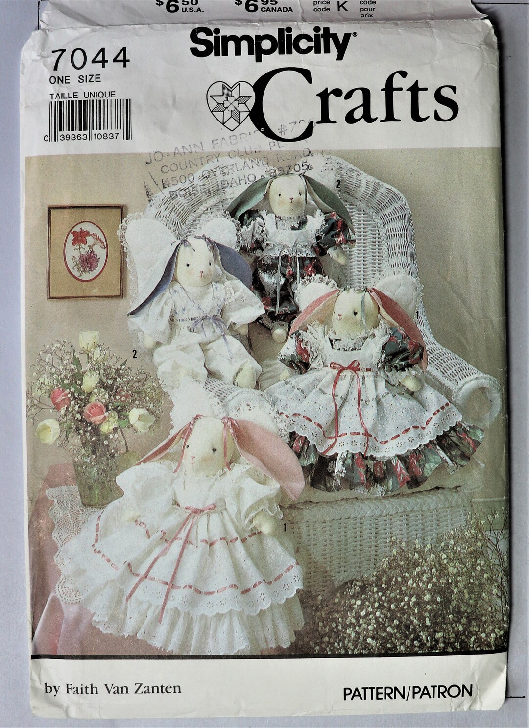 Simplicity 7044. Stuffed Bunnies Pattern. Angel Bunnies Pattern. Faith ...