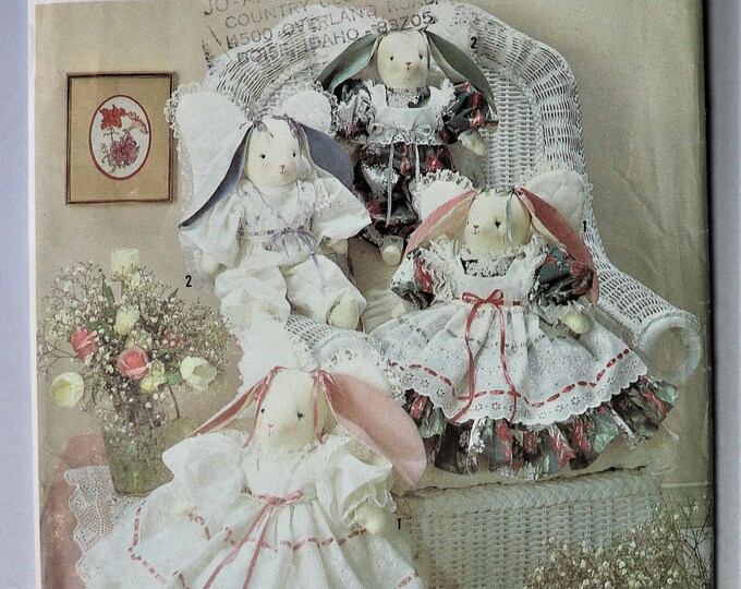 Mccall's 3760. Stuffed Bunnies Pattern. Vintage 1988 country Bunny ...