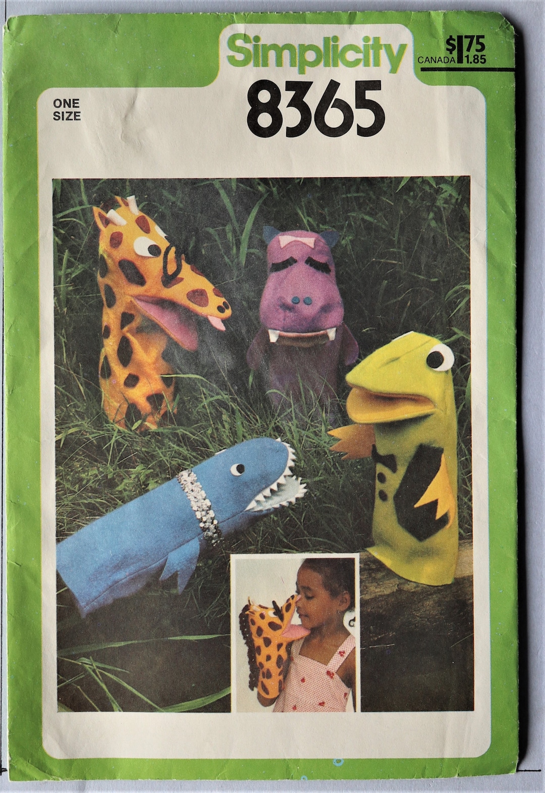 Simplicity 8365. Hand Puppets Pattern. Vintage 1977 Felt Hand - Etsy
