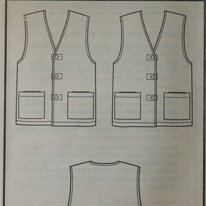 Simplicity 9542. Vest Pattern. Men's Vest Pattern. Womens' Vest Pattern ...