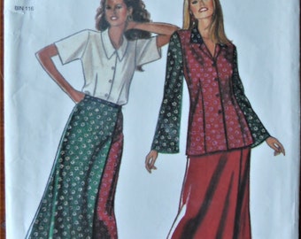 New Look 6199. Misses Jacket and Skirt Pattern. Vintage 1980's Fitted ...