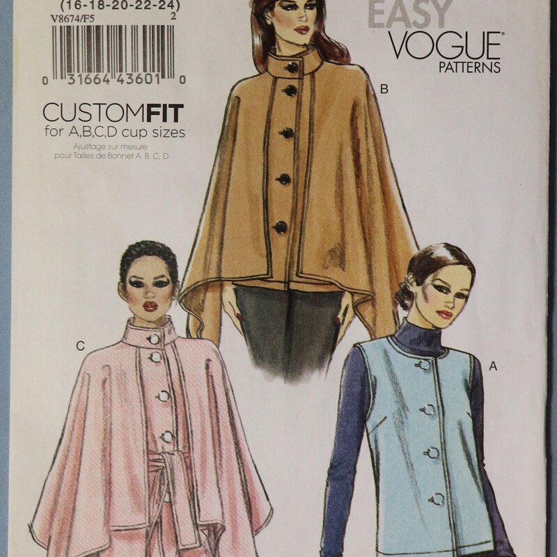 Vogue Vest Patterns - Etsy