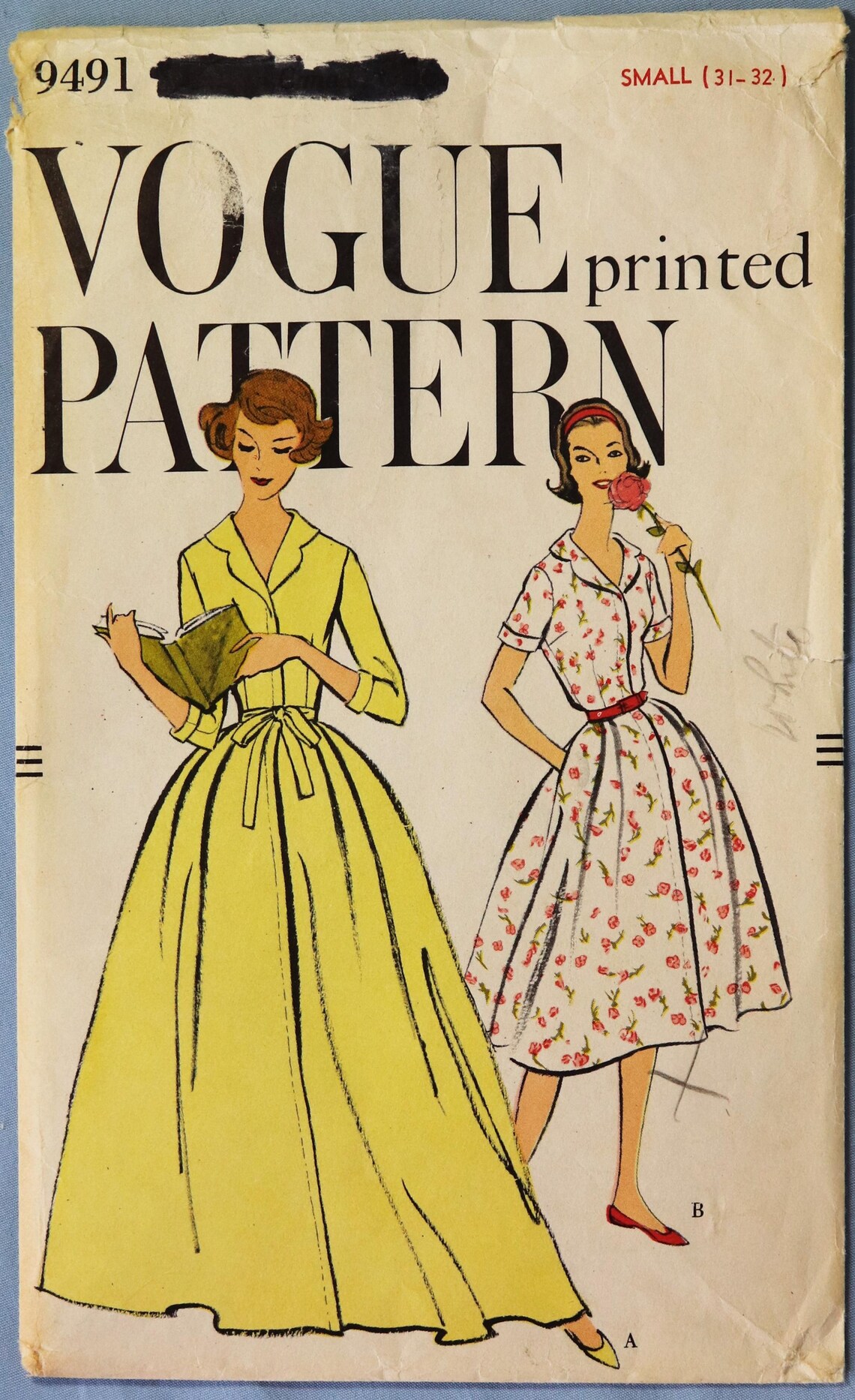 Vogue 9491. Vintage 1950's Robe or House Coat Pattern. 1950's Shirt ...