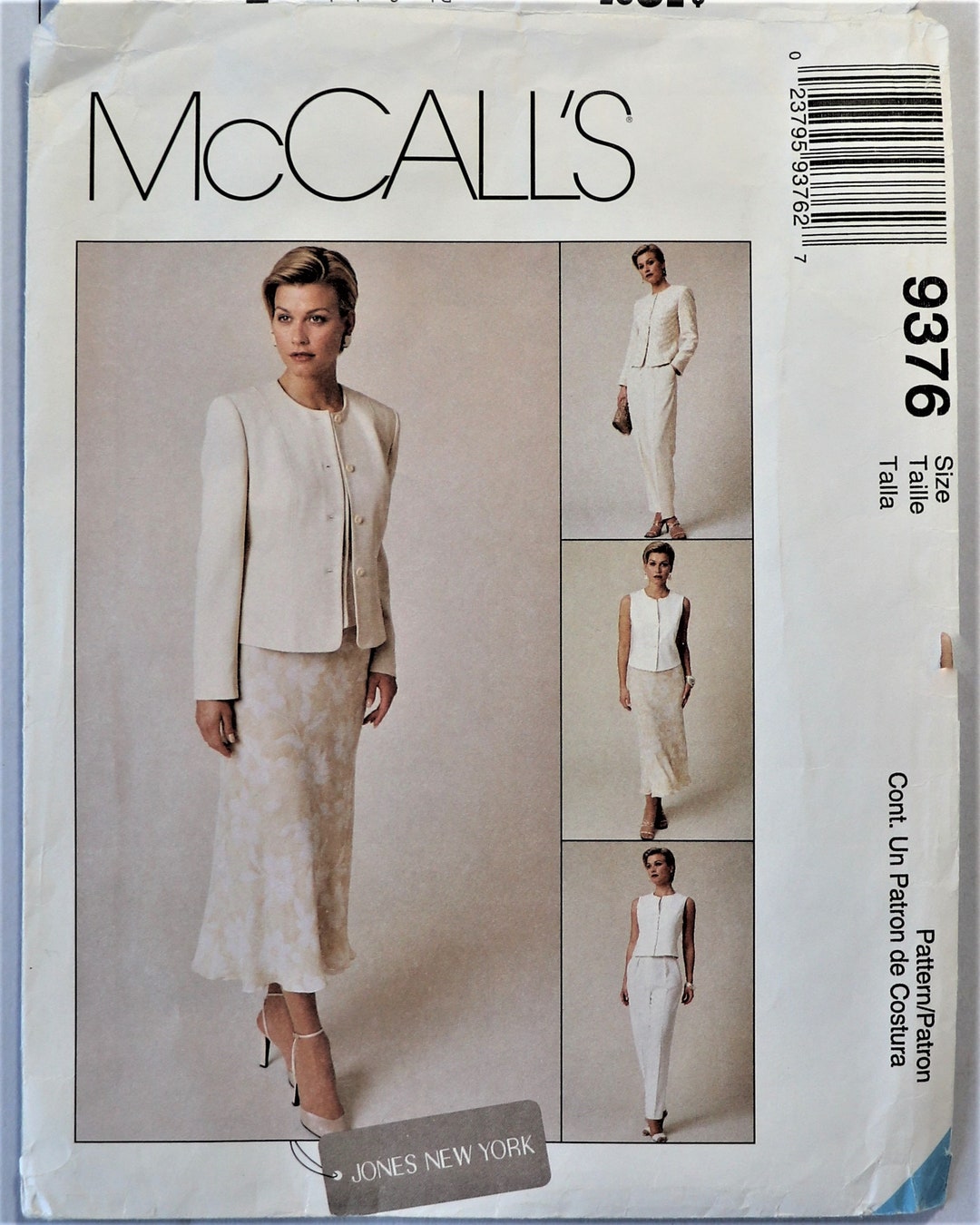 Mccall's 9376. Misses Jacket, Vest, Pants and Bias Skirt Pattern ...