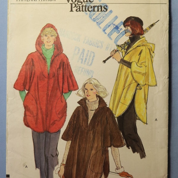 Vogue Poncho Pattern - Etsy