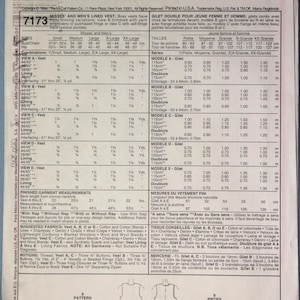 Mccall's 7173. Vest Pattern. Men/women Easy Sew Classic Vest, Fringe ...