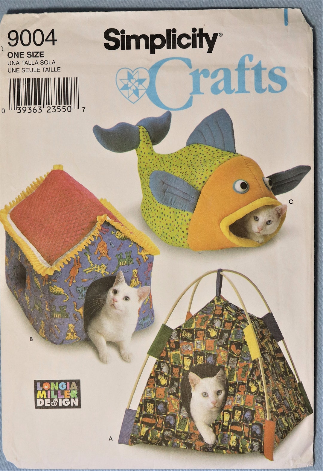 Simplicity 9004. Pet Covered Beds, Tent, Cabin Pattern. Cat Cabin Bed ...