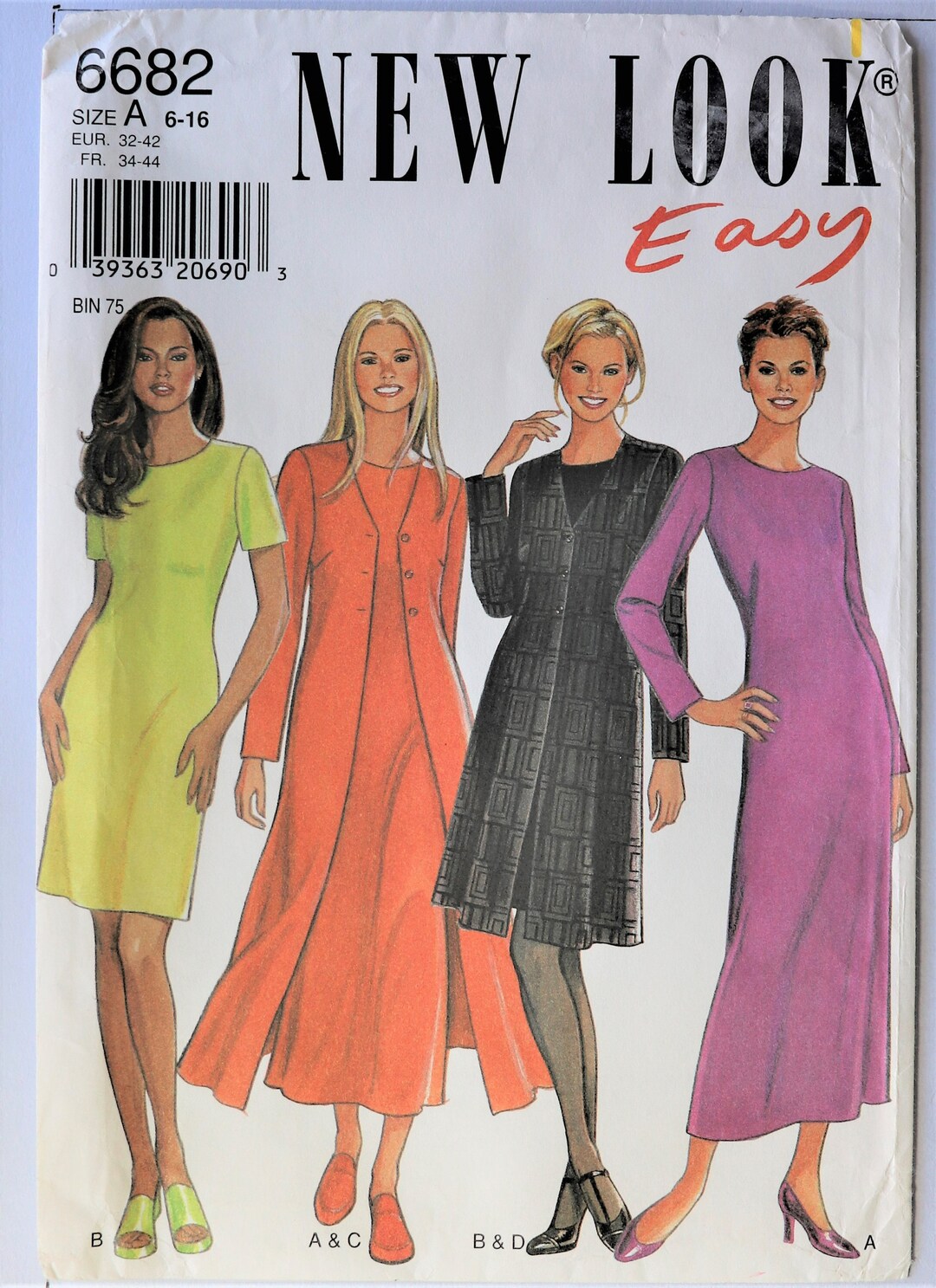 New Look 6682. Misses Dress and Jacket Pattern. Knit Dress and Jacket ...