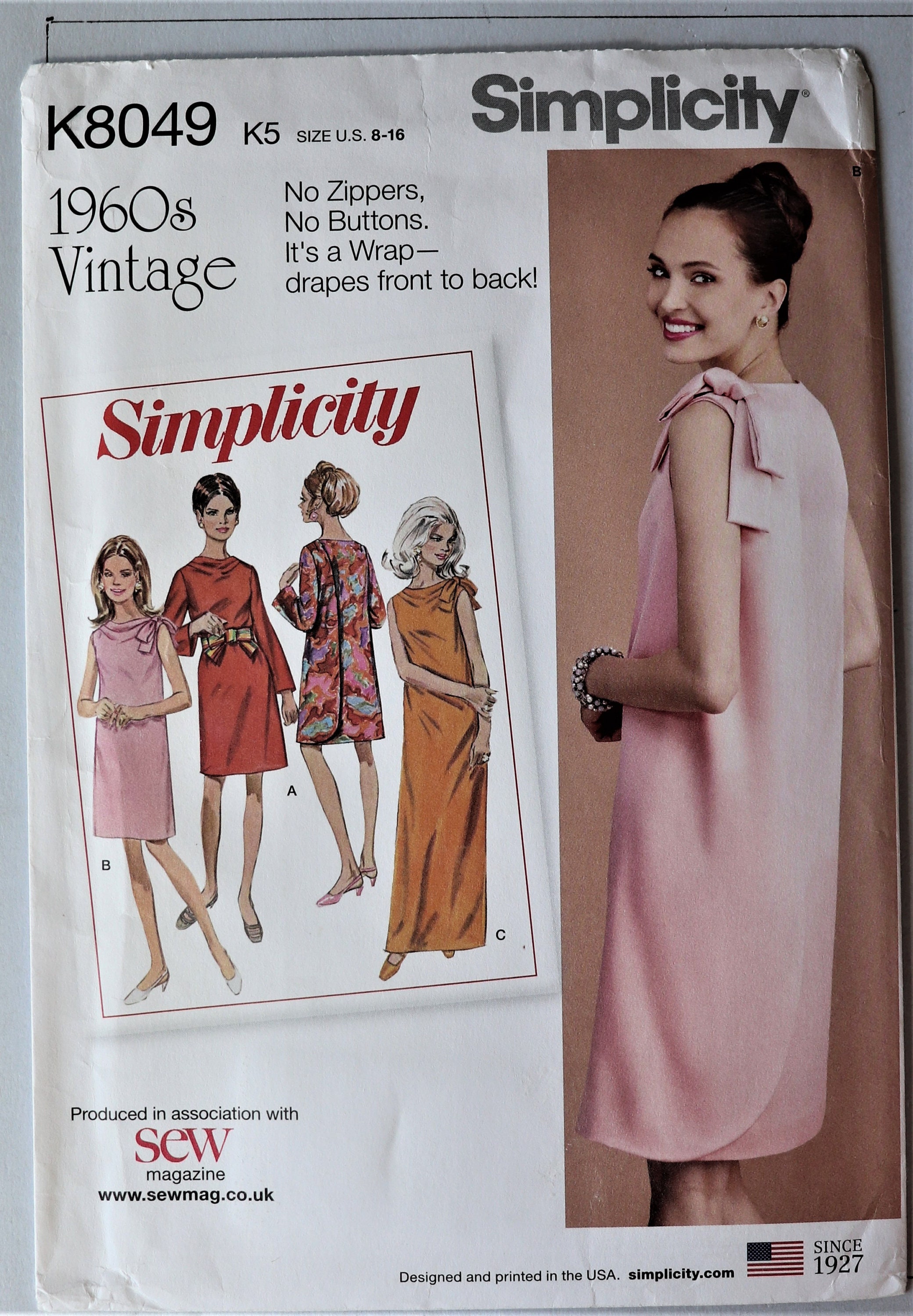 Sewing Sewing & Fiber 1960s Simplicity #8049 USED CUT Vintage Sewing Pattern Misses Petite Bonus ...