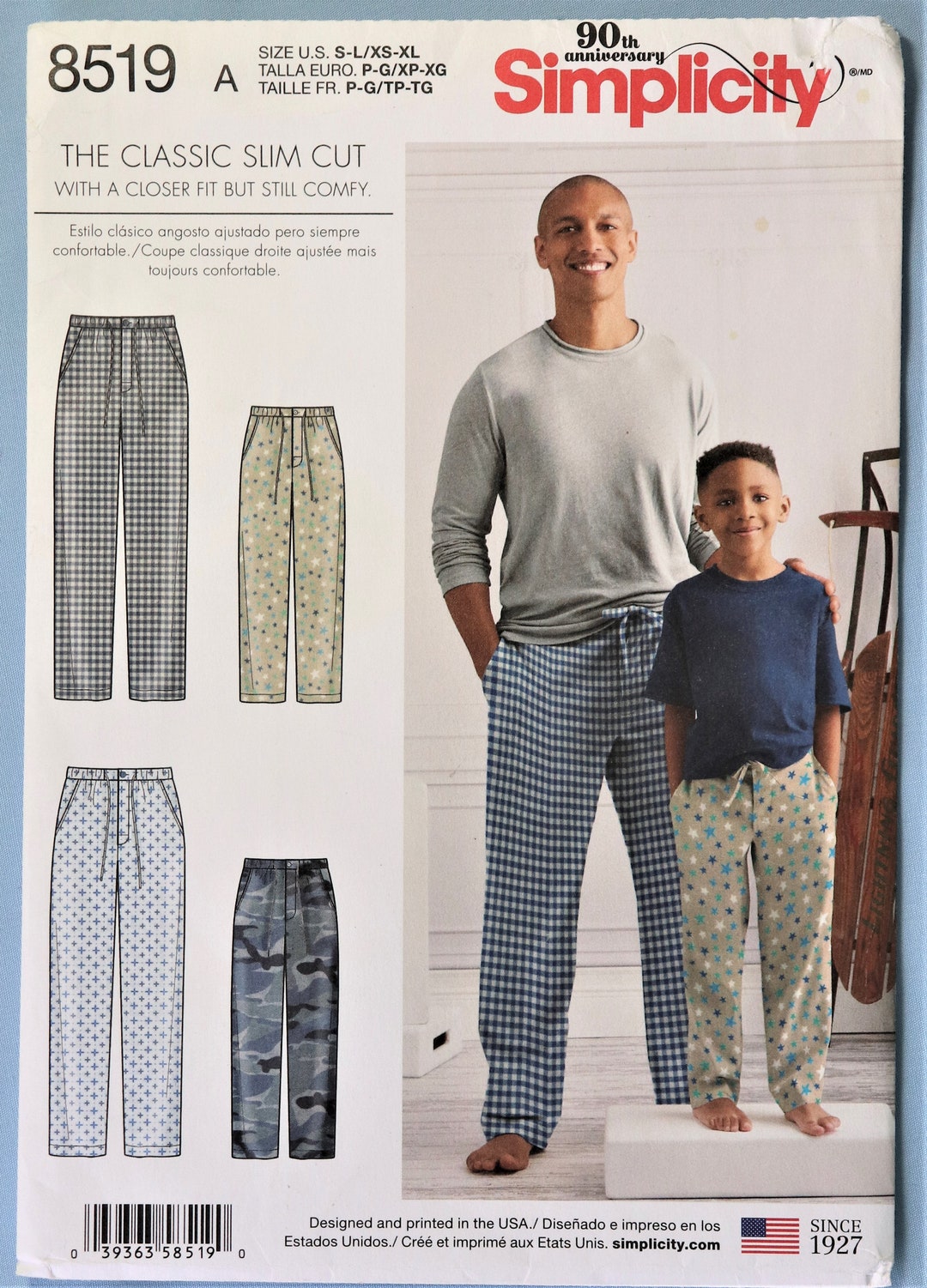 Simplicity 8519. Men and Boys Lounge Pants Pattern. Pull on Pajama ...