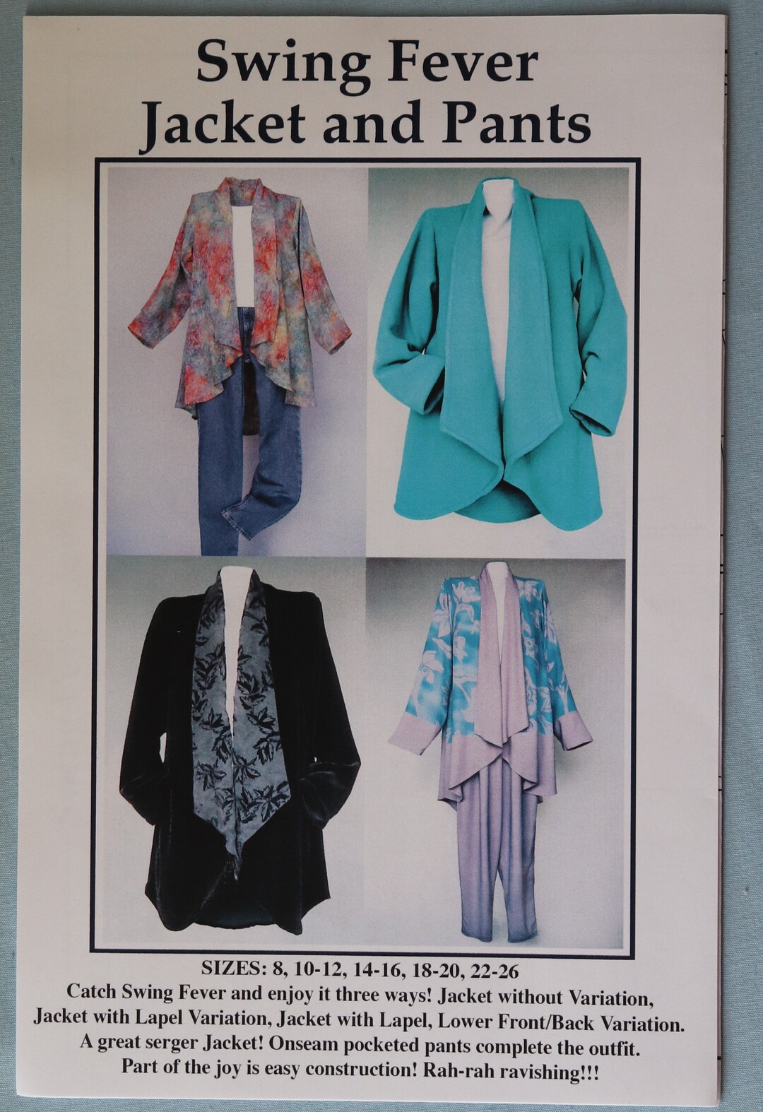 CNT Swing Fever Jacket and Pants Pattern. Swing Jacket Pattern. Loose ...