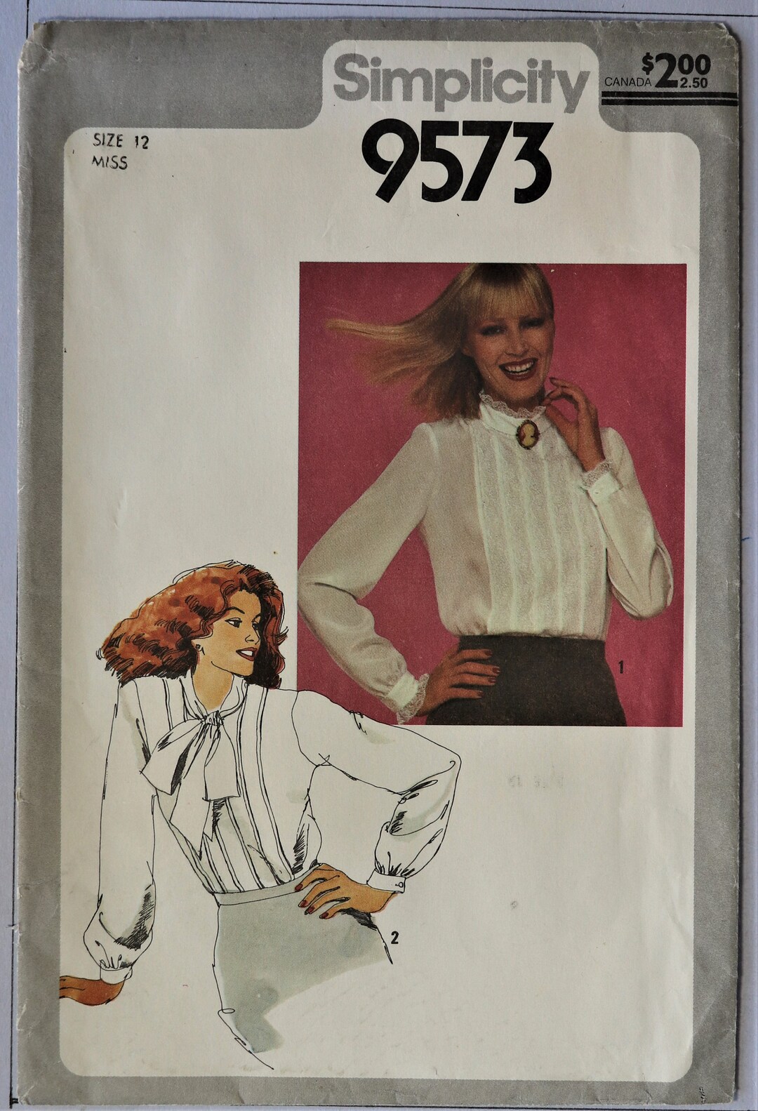 Simplicity 9573. Misses Blouse Pattern. Vintage 1980 Victorian Blouse ...