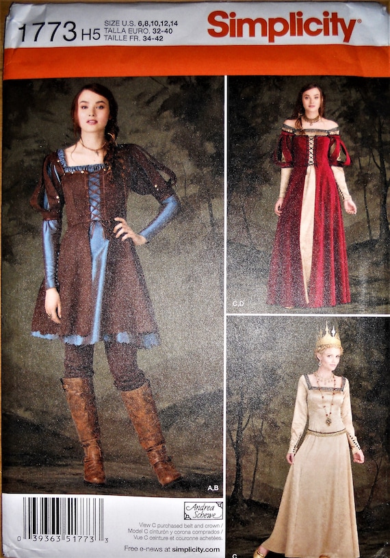 Simplicity 1773. Medieval costumes pattern. Huntress | Etsy