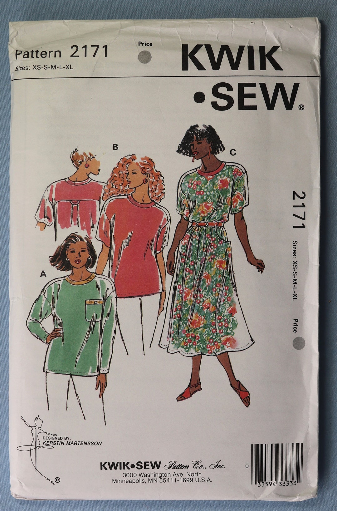 Kwik Sew 2171. Misses Knit Shirts and Knit Dress Pattern. T Shirt ...