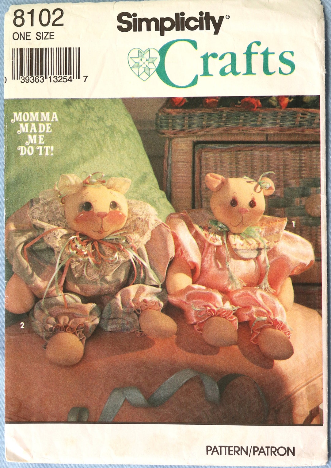 Simplicity 8102. Stuffed Cat or Bear With Clothes Pattern. mama Made Me ...