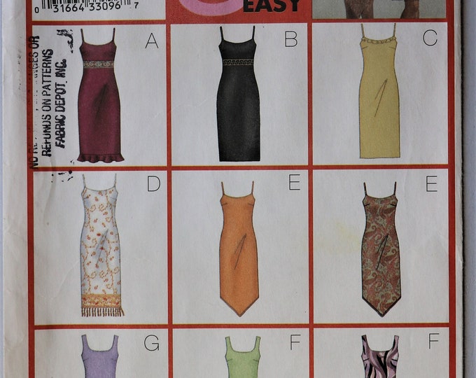 Butterick 3020. Misses Slip Dress Pattern. Fitted Sheath Dress Pattern ...