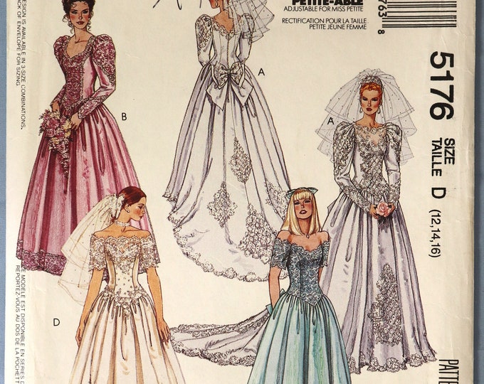 Mccall's 9685. Bridal Gown Pattern. off Shoulder Formal Bridal Gown ...