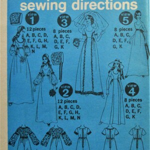 Simplicity 9260. Bridal Gown Pattern. Vintage 1971 Wedding Dress ...