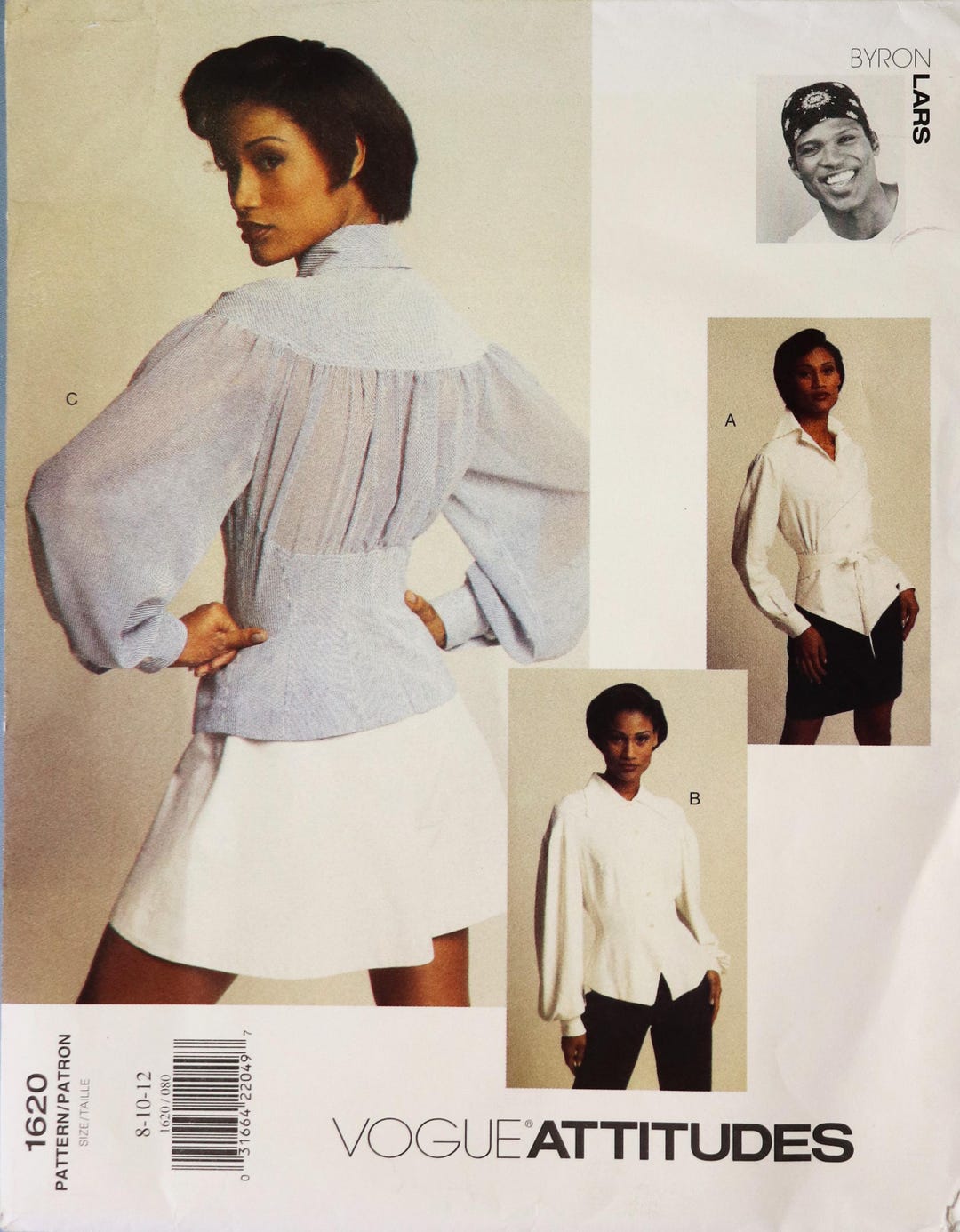 Vogue 1620. Byron Lars Blouse Pattern. Vintage 1995 Byron Lars Vogue ...