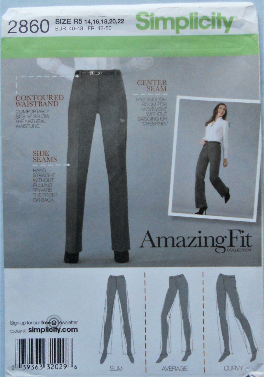 Simplicity 2860. Misses Pants Pattern. Trouser Pattern. Amazing Fit ...