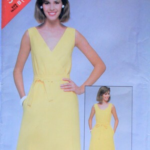 Butterick 5299. Misses Wrap Dress Pattern. Vintage 1980s See and Sew Wrap Dress Pattern. Front ...