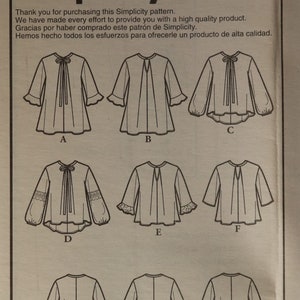 Simplicity 8169. Misses and Women's Tops and Tunics Pattern. Loose Fit ...