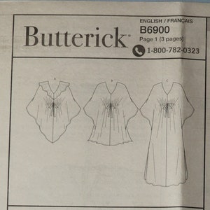 Butterick 6900. Womens Caftan and Tunic Pattern. Loose Fit - Etsy